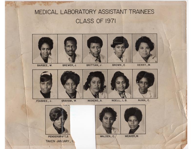 Medical Laboratory Assistant Trainees Class of 1971 | From the Rock Wall